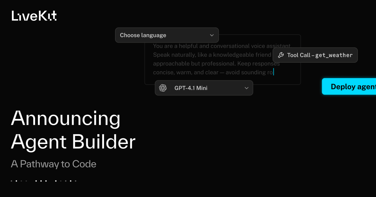 Announcing Agent Builder: a pathway to code